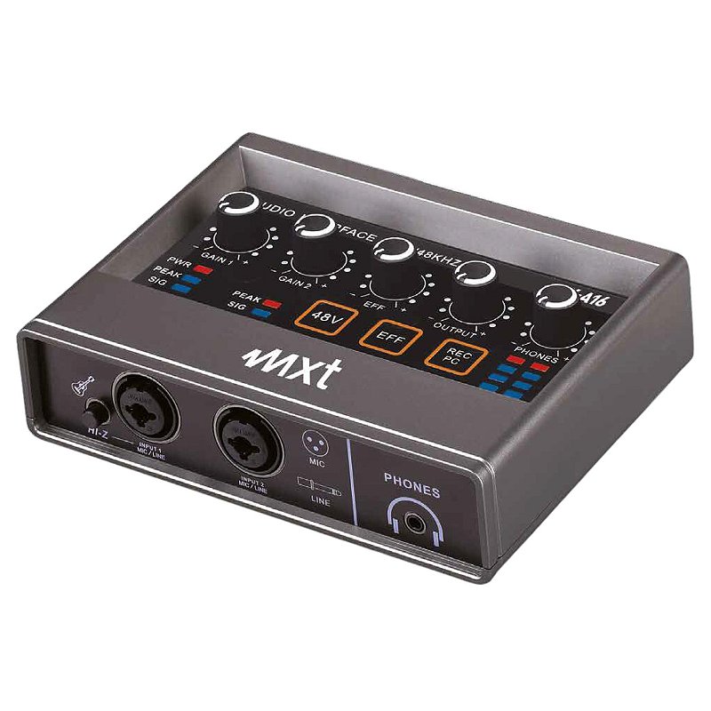 Placa De Audio Interface Gravaçâo de Audio MXT MX A16 - King Musical ...