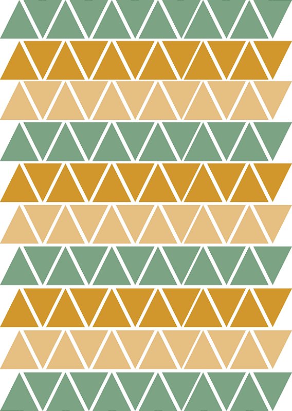 Adesivos de Parede Triângulos Verde - Cola e Decora - Decoração Infantil