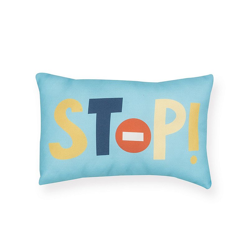 Almofada Infantil Retangular Stop (Azul) | Cola e Decora - Cola e ...