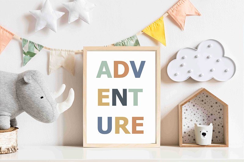Quadro Infantil Adventure - Cola e Decora - Decoração Infantil