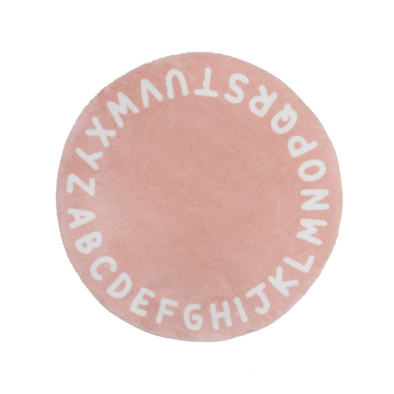 Tapete Infantil Redondo ABC Rosa - Cola e Decora - Decoração Infantil