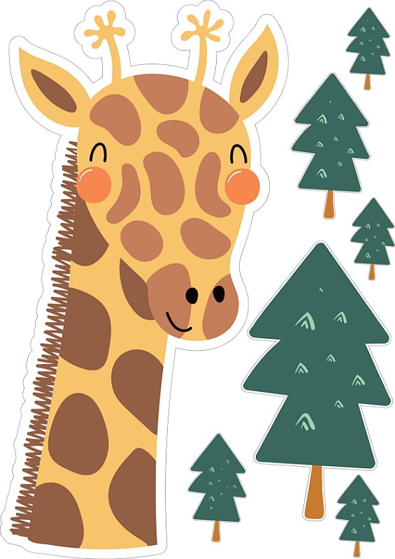Adesivos de Parede Infantil Girafa | Cola e Decora - Cola e Decora ...