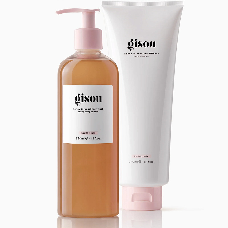 Kit Shampoo e Condicionador Gisou Wash & Go Combo Honey Infused ...