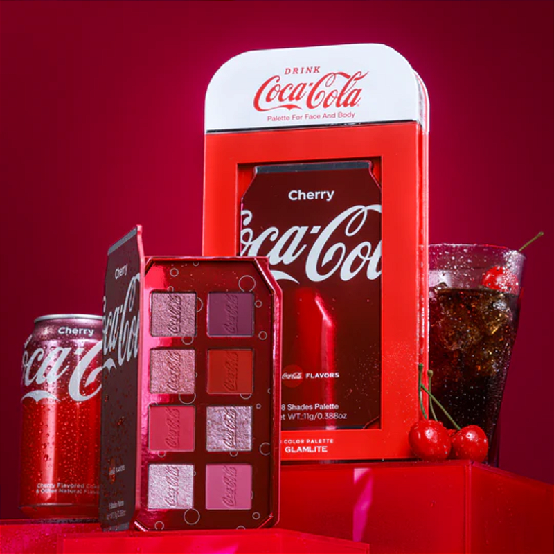 Paleta de Sombras Glamlite Coca-Cola & Glamlite Cherry Palette | Coca ...