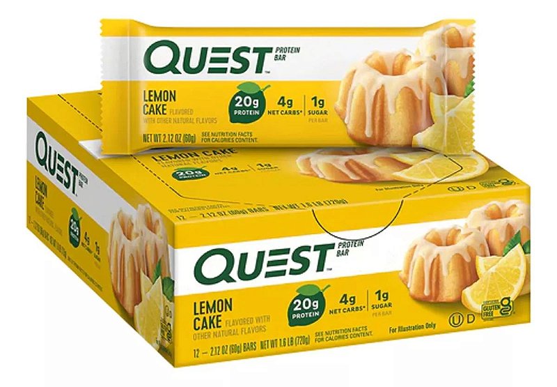 Quest Bar - 12 un. 60g - Lemon Cake - Quest Nutrition - Origem Mercado ...