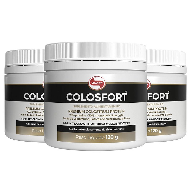 Kit 3x Colosfort Colostro 120g Vitafor - Origem Mercado - Suplementos e ...