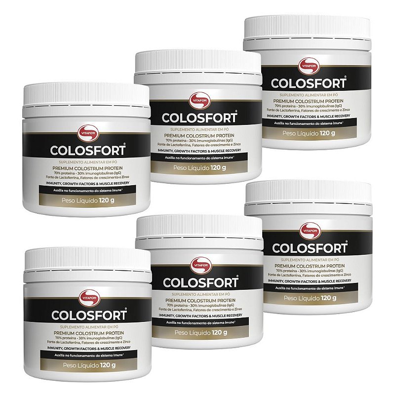 Kit 6x Colosfort Colostro 120g Vitafor - Origem Mercado - Suplementos e ...