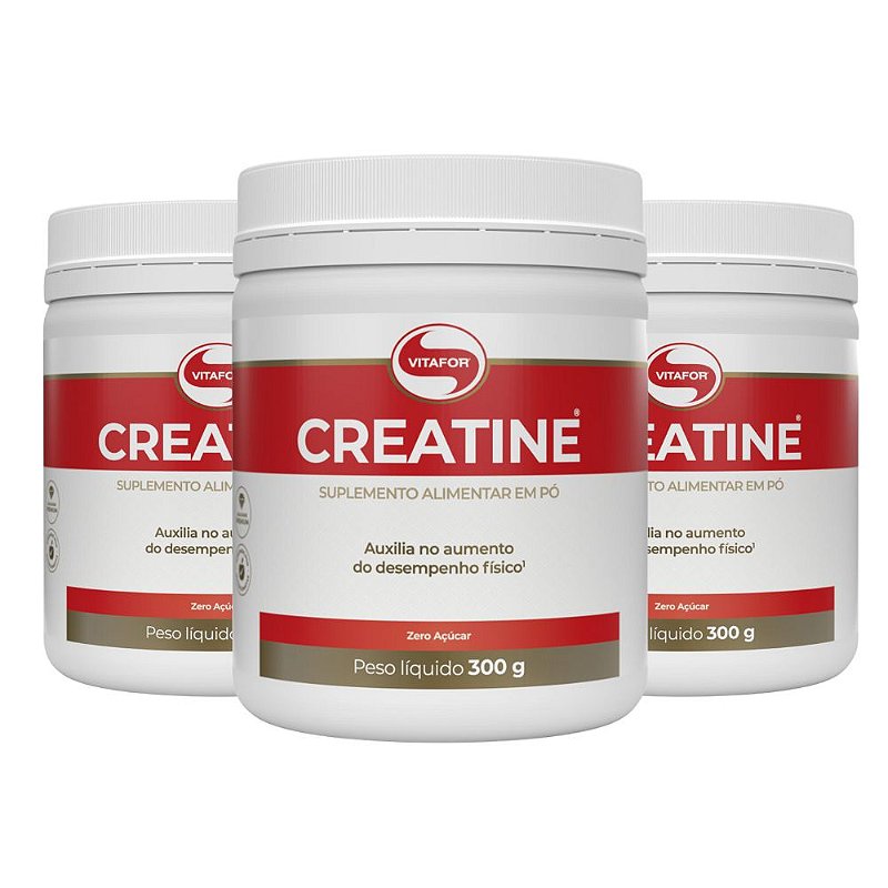 Kit 3x Creatina Creatine 300g Vitafor - Origem Mercado - Suplementos e ...