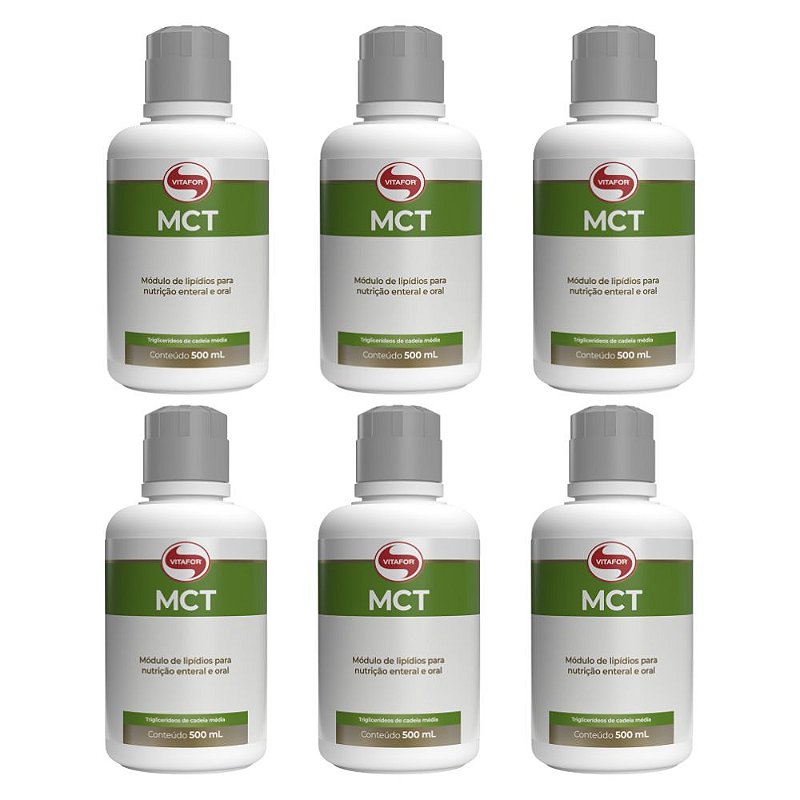 Kit 6x MCT 500ml Vitafor - Origem Mercado - Suplementos e Produtos Naturais