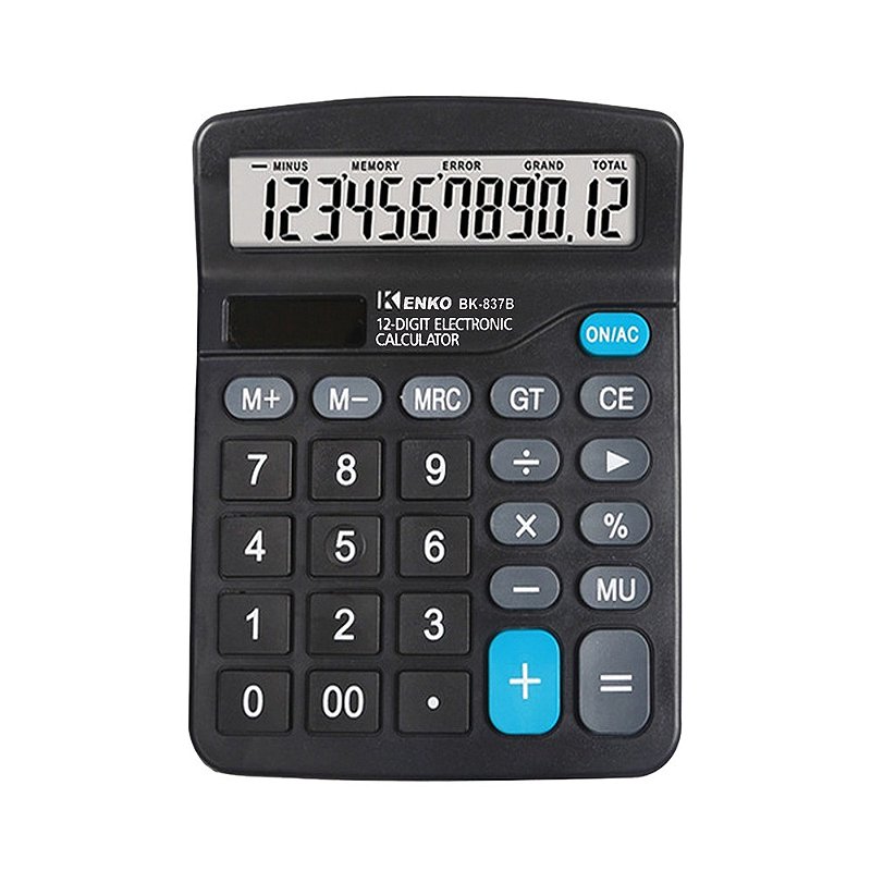 Calculadora De Mesa Kk-837b Display 12 Digitos - AMS ACESSÓRIOS - Controles Remotos, Cabos e ...