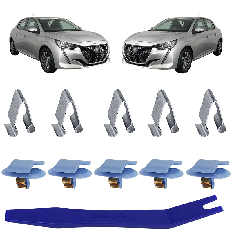 10 Grampo Presilha Coluna Interna B Peugeot 208 2020/2023 - Clickpresilhas