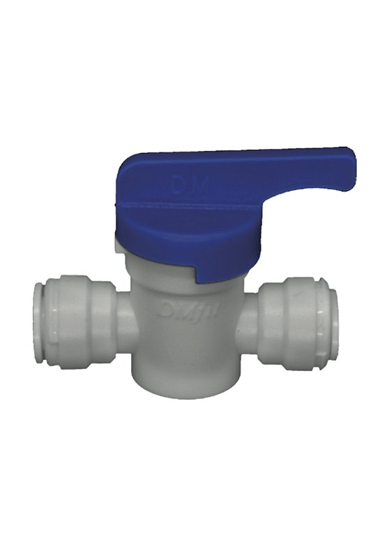 União com Válvula Manual Tubo 3/8" x Tubo 3/8" - Engate Rápido - Chopeiras Ruver