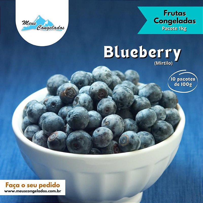 Mirtilo ( Blueberry ) Fruta 1kg - Meus Congelados