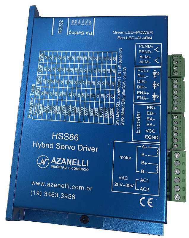 DRIVER DIGITAL PARA EASY SERVO HSS86 - Azanelli - Indústria e Comércio