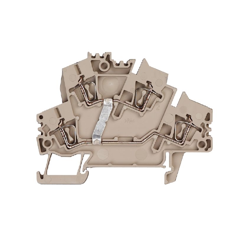 WEIDMÜLLER ZDK 2.5-2V – Conector Duplo Mola 2,5 mm² | Bege - JUNPLUS