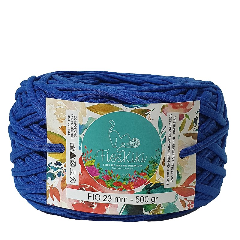 Fio de Malha Premium - Kiki - 23mm - Azul Royal - CROCHELICIDADE