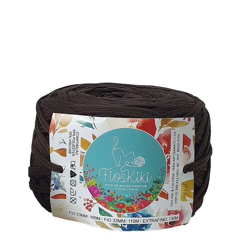 Fio de Malha Premium - Kiki - 18mm Extrafino - Marrom Café Expresso ...