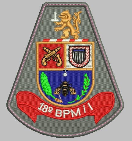 BRASÃO 18 BPM/I POLÍCIA MILITAR PMESP - Militar SP-Artigos Militar