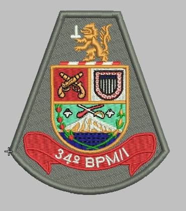 BRASÃO 34 BPM/I POLÍCIA MILITAR - Militar SP-Artigos Militar