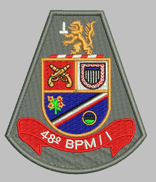 BRASÃO 48 BPM/I POLÍCIA MILITAR - Militar SP-Artigos Militar
