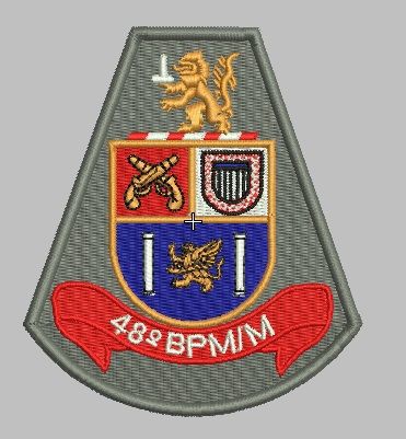 BRASÃO 48 BPM/M POLÍCIA MILITAR - Militar SP-Artigos Militar