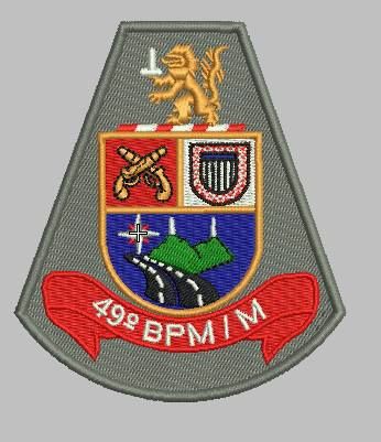 BRASÃO 49 BPM/M POLÍCIA MILITAR - Militar SP-Artigos Militar