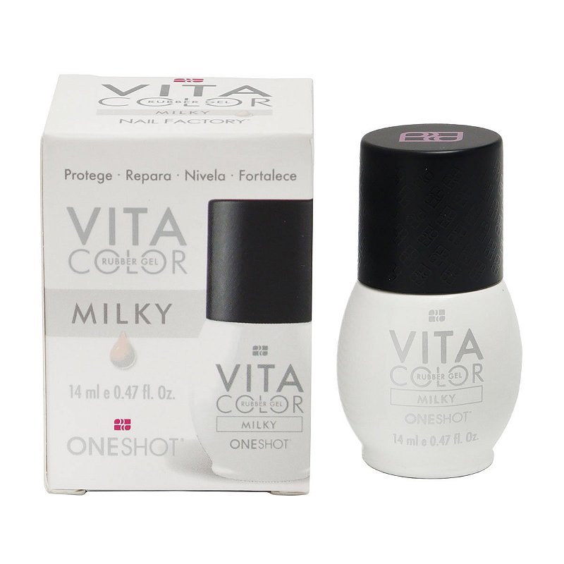 Vita Color Milky - Base Rubber - Efeito de Unha
