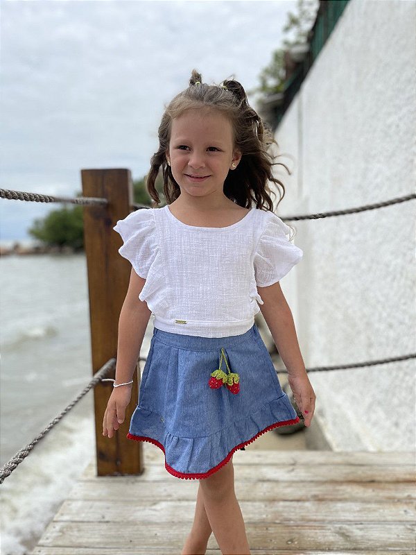 Saia infantil, Saia infantil com crochê