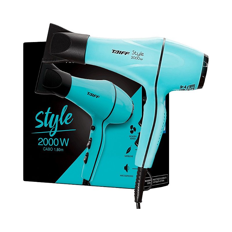 Secador Style Taiff 2000W Azul Tiffany 220V - Plena Cosméticos