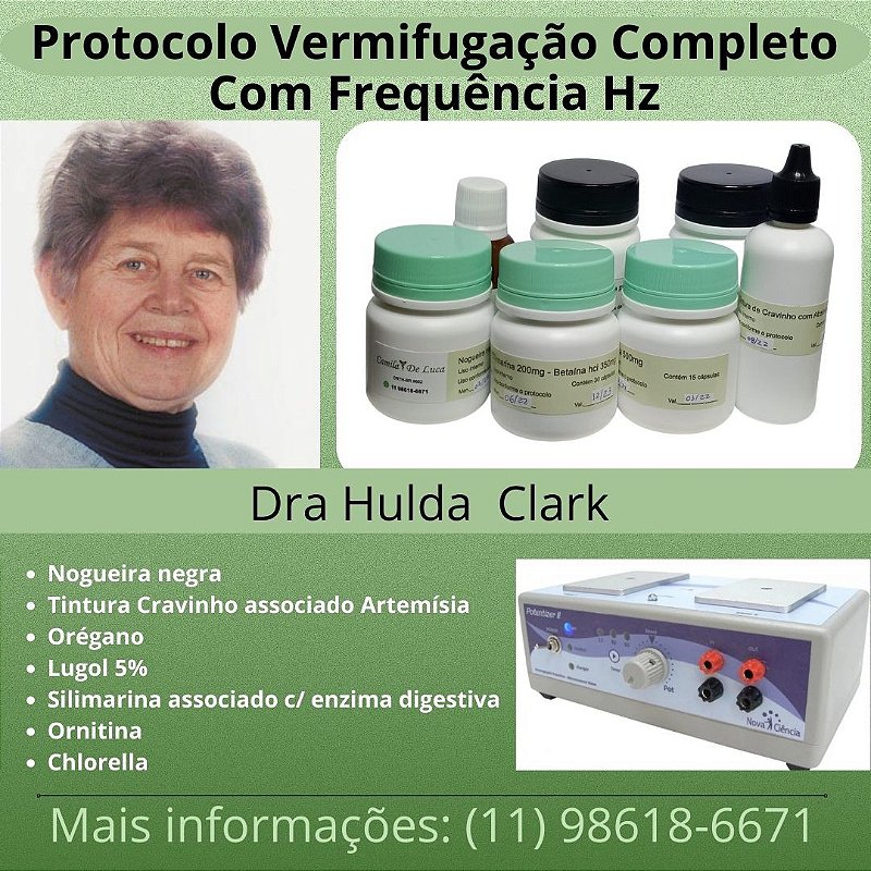 Desparasitação Hulda Clark (protocolo completo) com FREQUÊNCIAS HERTZ ...