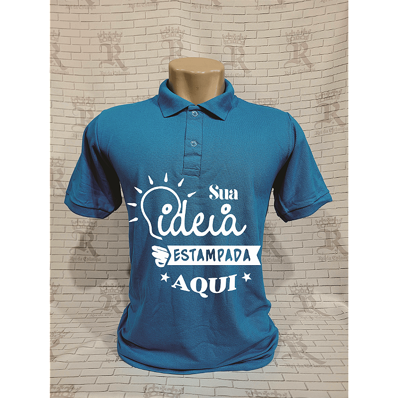 Camisa Polo Piquet Premium - Personalize com Estampas e Logotipos - Rei ...