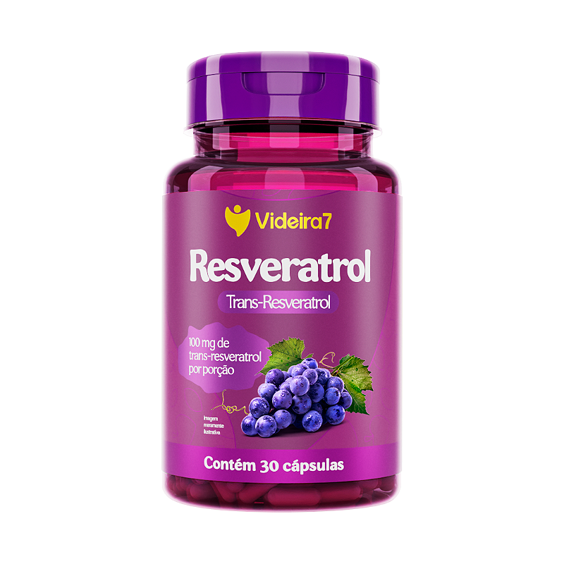 Resveratrol em Cápsulas - 30 Cápsulas - VIDEIRA7 - Videira7 Suplementos