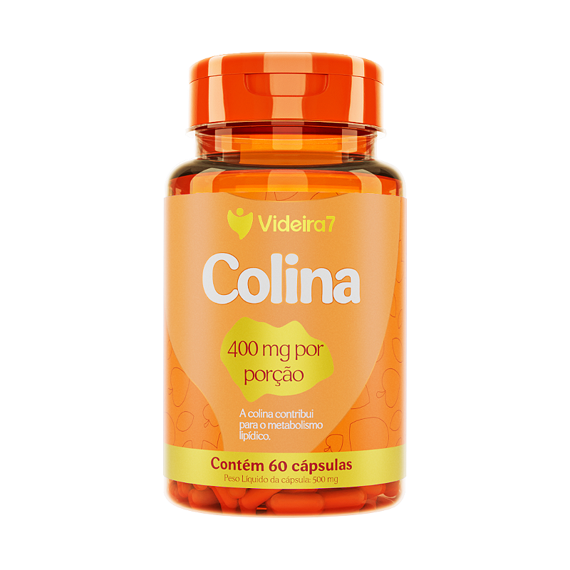 Colina 500mg - 60 cápsulas - Videira7 - Videira7 Suplementos