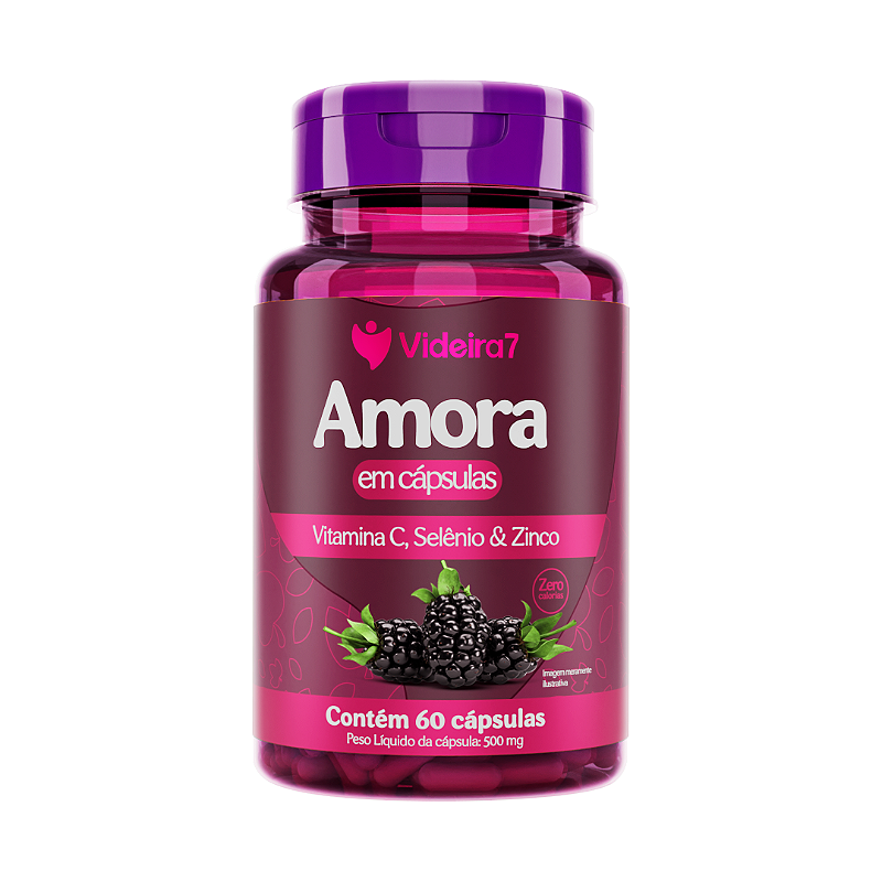 Amora C/Vit E Min 500 Mg 60 Caps - Videira7 Suplementos