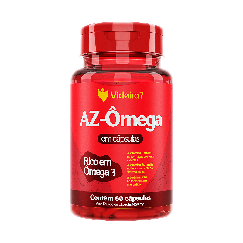 Multivitamínico AZ-Ômega 1000mg - 60 Cápsulas - VIDEIRA7 - Videira7 ...