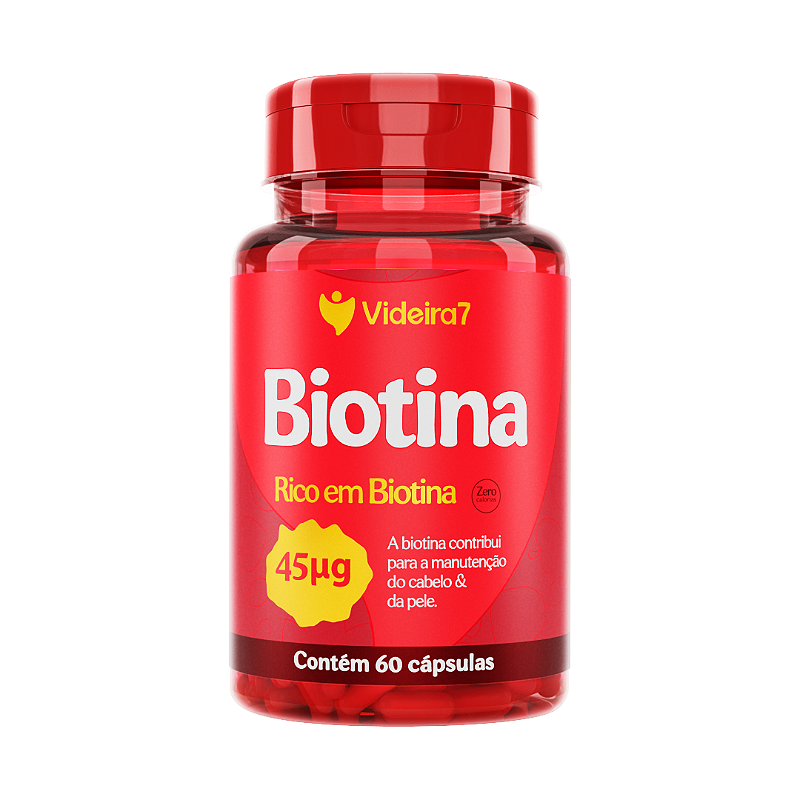 Biotina 45mcg - 60 Cápsulas - VIDEIRA7 - Videira7 Suplementos