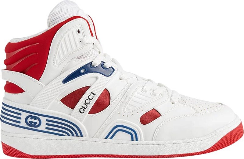 TÊNIS GUCCI BASKET HIGH ' WHITE RED ' - Os melhores sneakers estão aqui