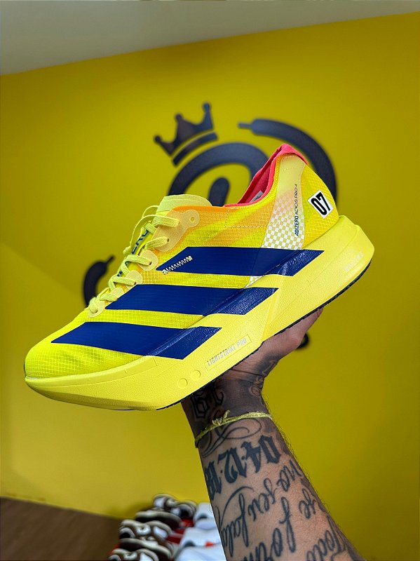 Adidas Adizero Adios Pro 4 Yellow Navy - A PRONTA ENTREGA - Os melhores ...