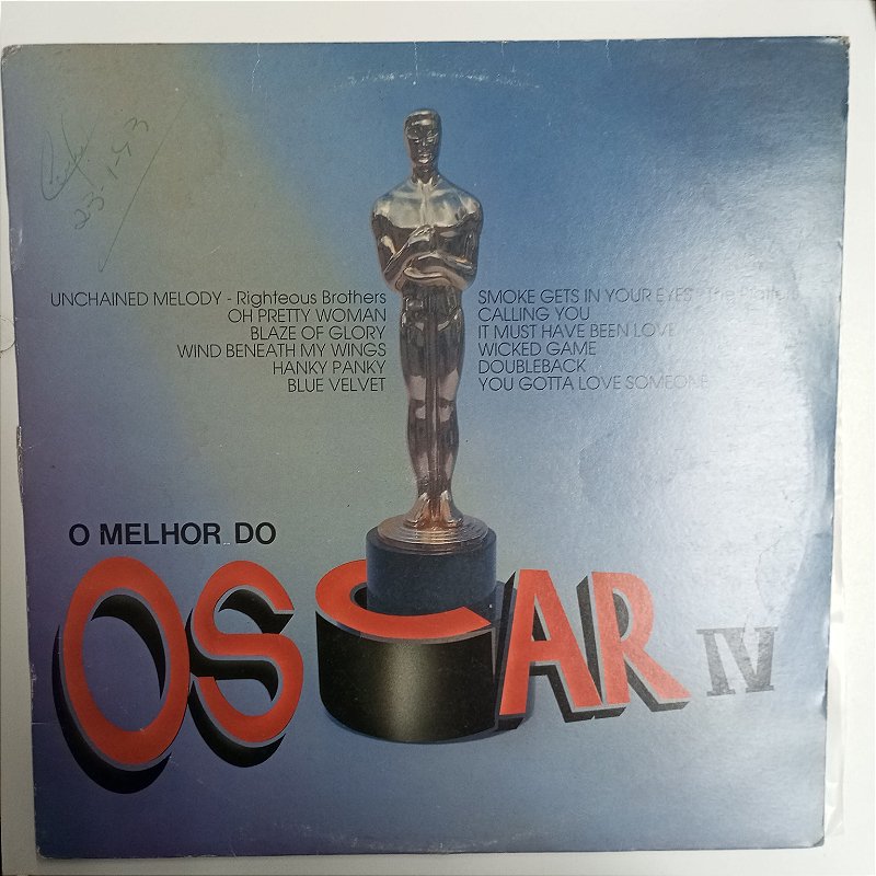 Disco de Vinil o Melhor do Oscar Vol. 4 Interprete Varios (1991) [usado ...