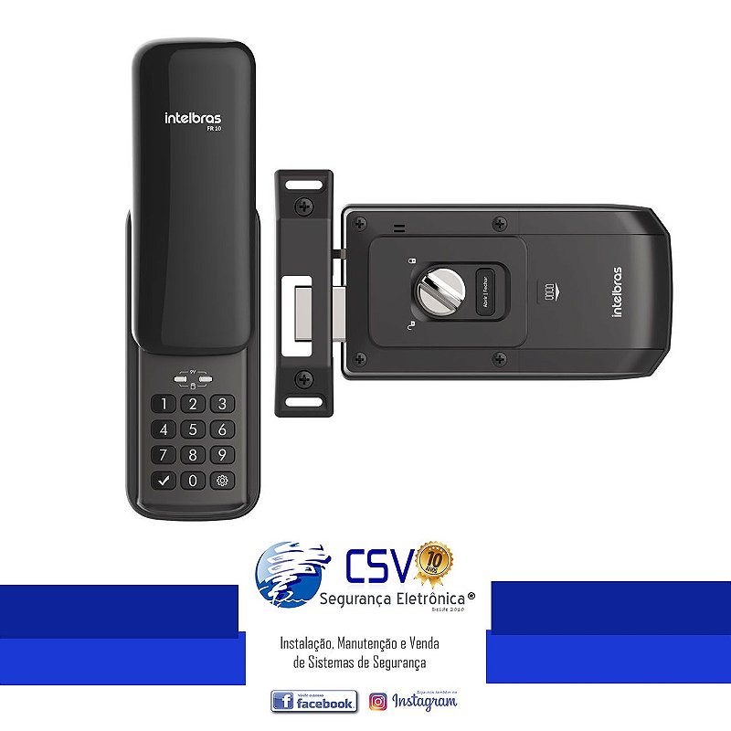 Fechadura Digital Intelbras FR10 - CSV Segurança Eletrônica - WhatsApp ...