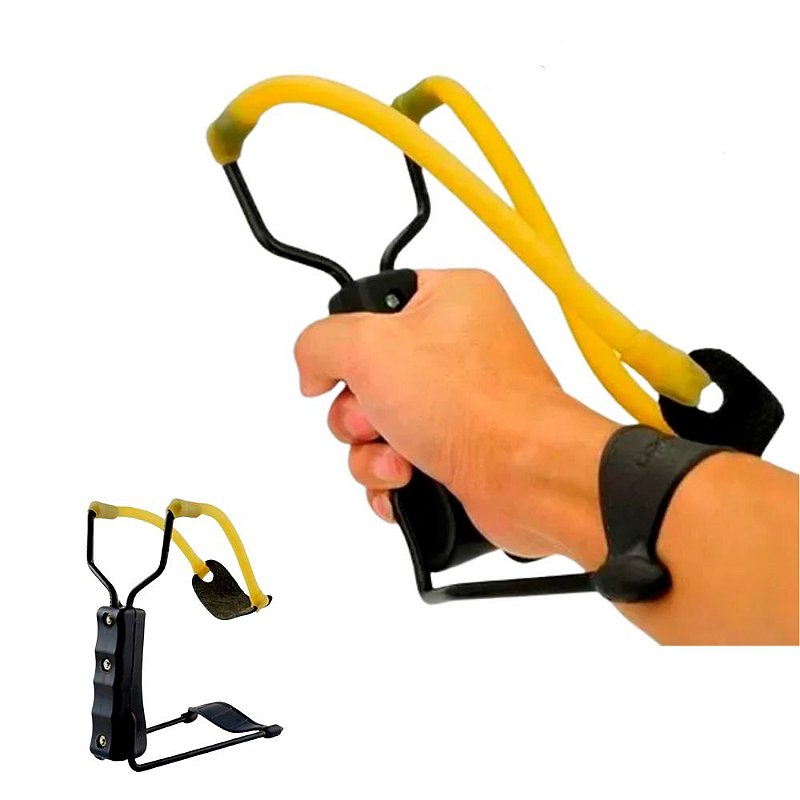 Estilingue Atiradeira Bodoque Profissional Com Apoio AZPR ...