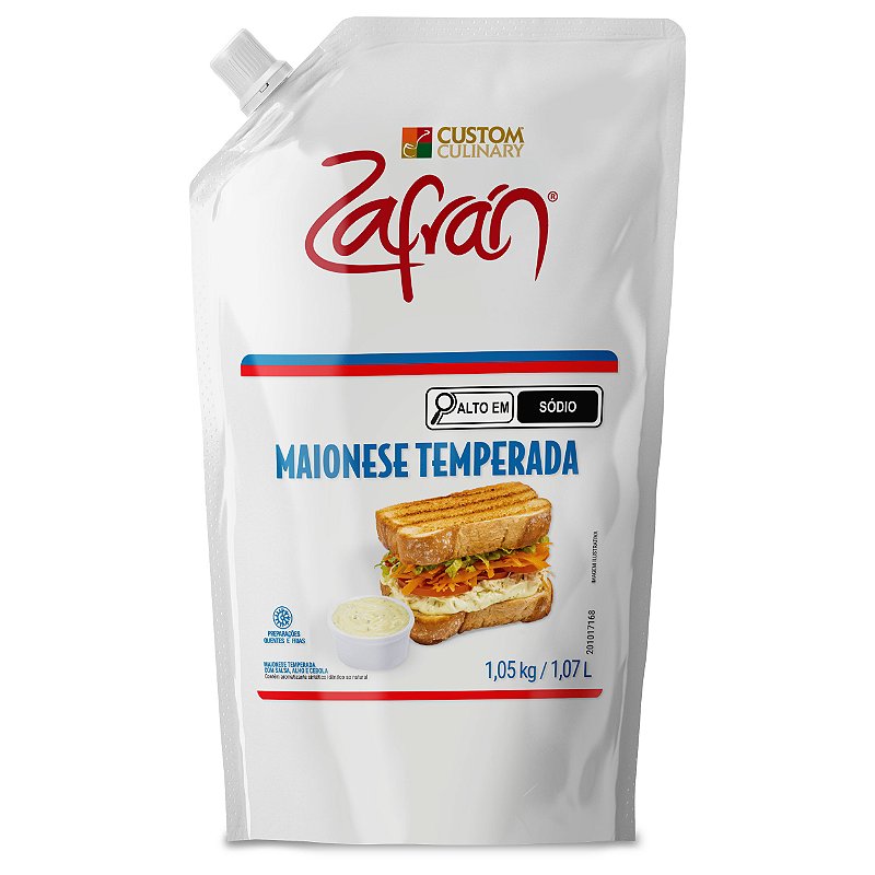 Maionese Temperada Zafrán 1,05 Kg - Custom Culinary Store