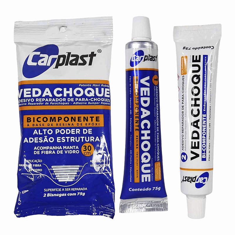 Veda Choque Cola ParaChoque Solda Plástica 150g CARPLAST - Parafusos e ...