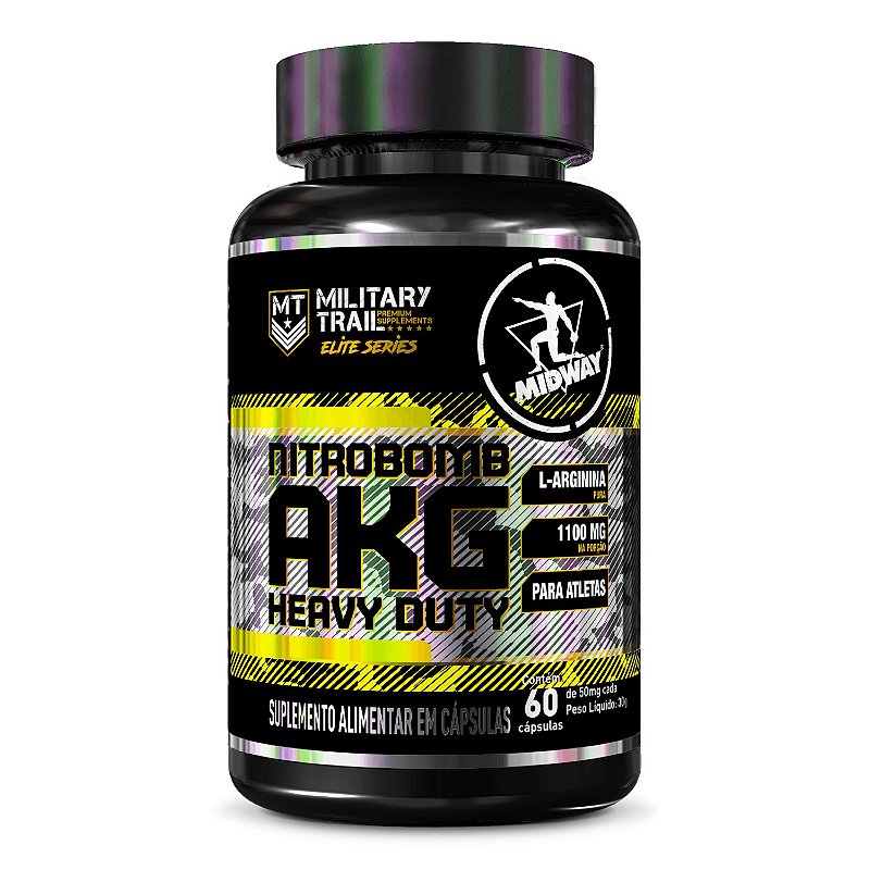 Nitrobomb AKG Heavy Duty 60 caps - Loja Midway Labs - Os melhores ...