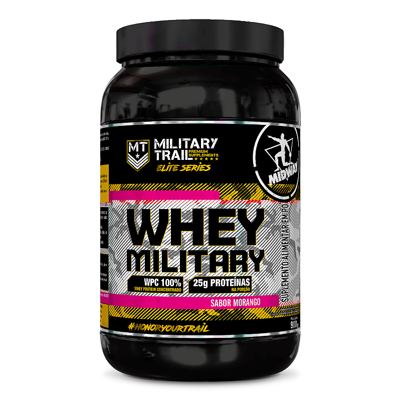 Whey Protein Military Morango 900g - Loja Midway Labs - Os melhores ...