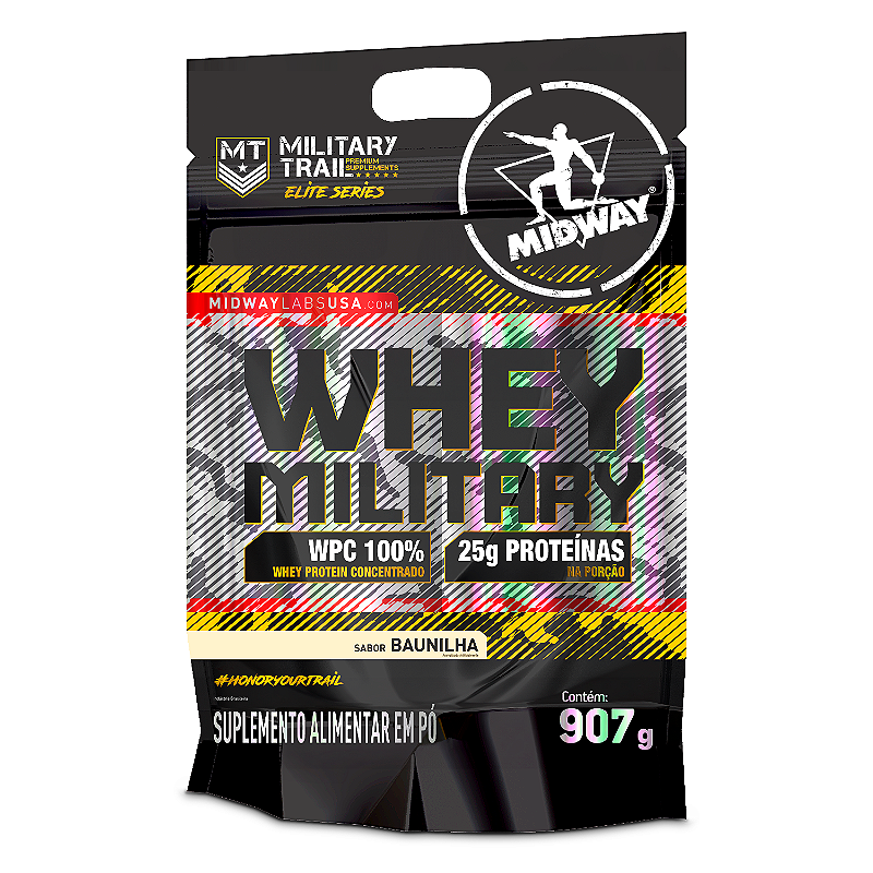 Whey Protein Military Pounch 907g - Loja Midway Labs - Os melhores ...