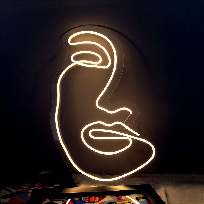 Neon Led - One Line Face - Acrilic
