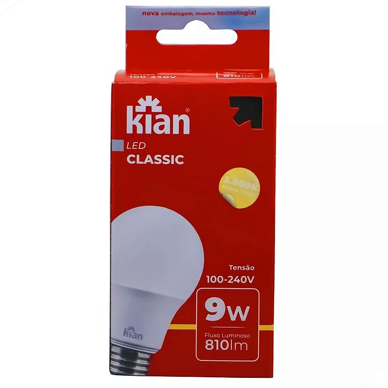 Lâmpada Led Bulbo 9W 3000K 803 Lumens Kian - Eletro Center - Materiais Elétricos