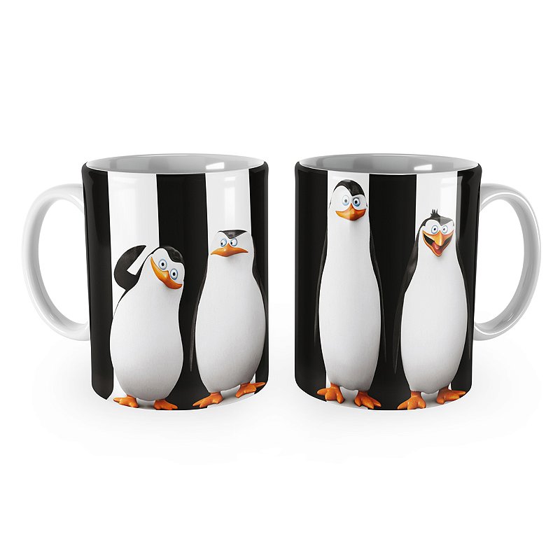 🎉 Caneca Pinguins de Madagascar | Decora Geek - Decora Geek
