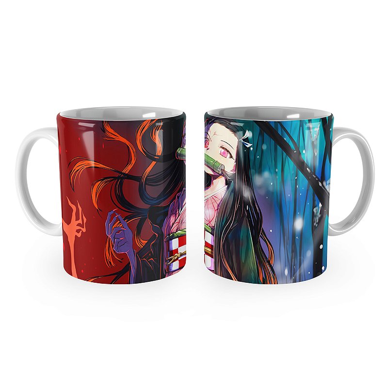 🎉 Caneca Demon Slayer Nezuko dois Lados | Decora Geek - Decora Geek